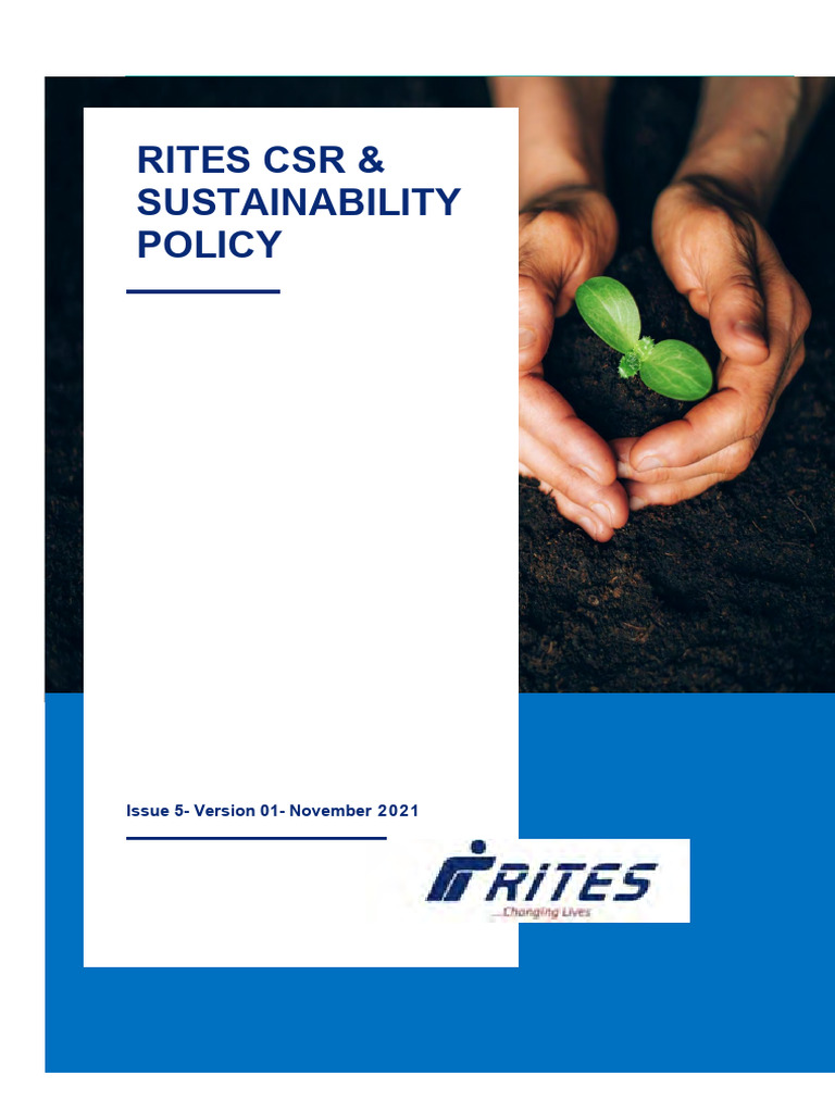 RITES CSR & Sustainabilty Policy - Nov 2021 PDF-2023-Jan-31-16!4!55 ...