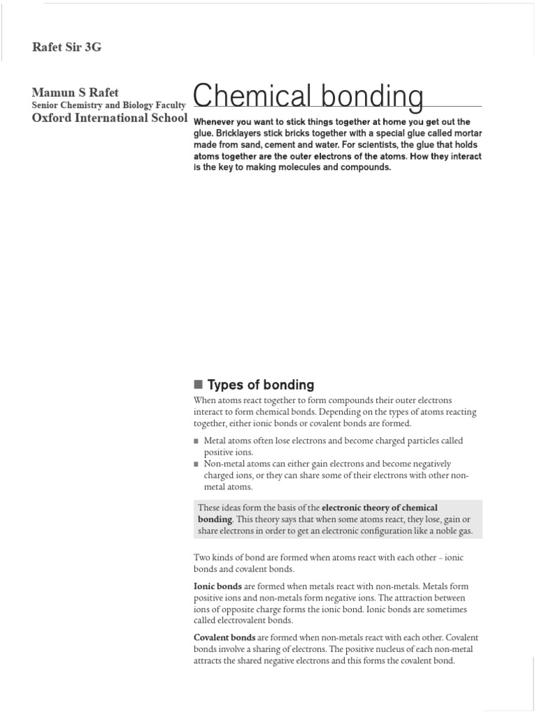 BONDING | PDF