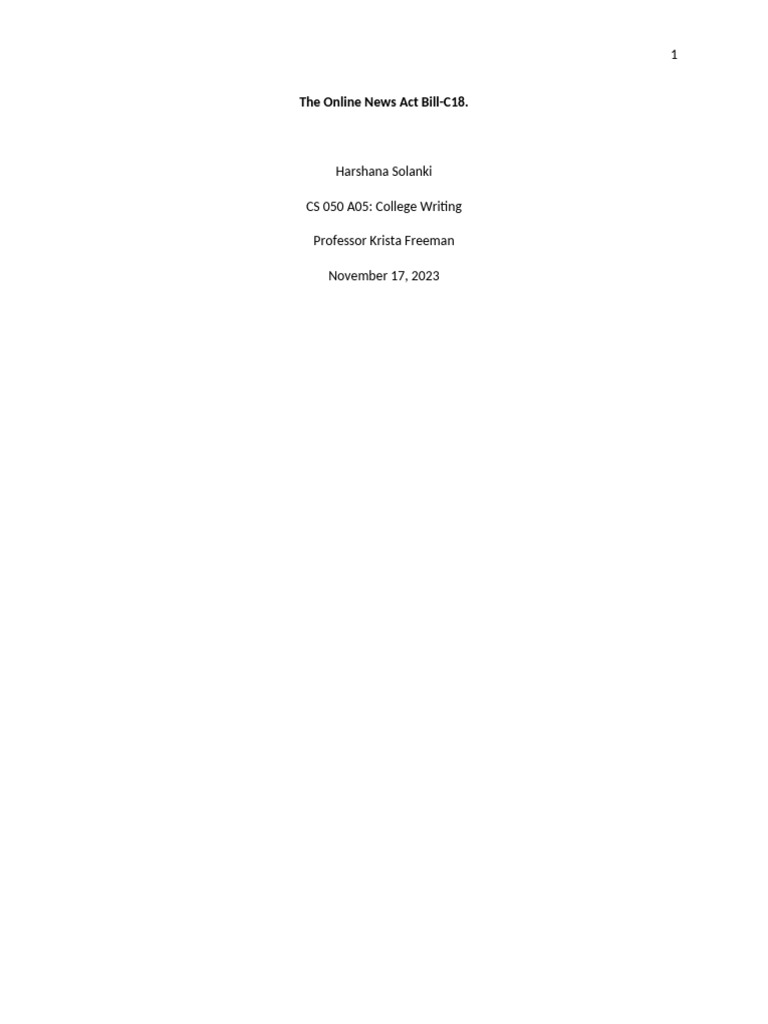 Final Paper Outline | PDF