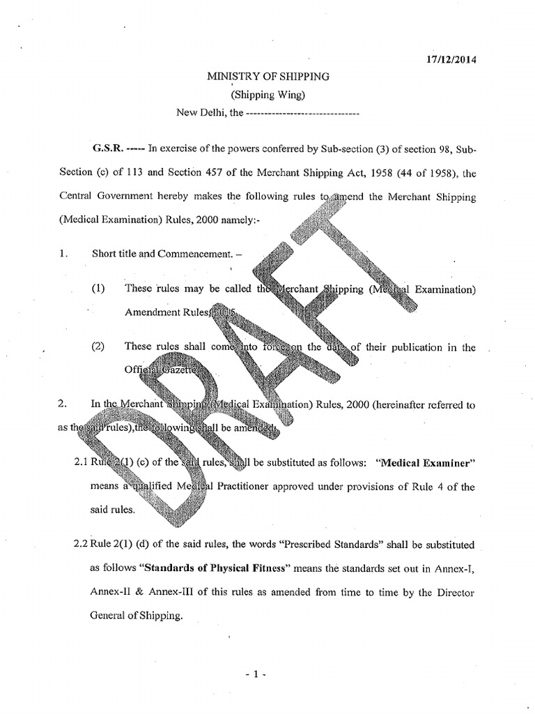 Shipping Ministry Documents | PDF
