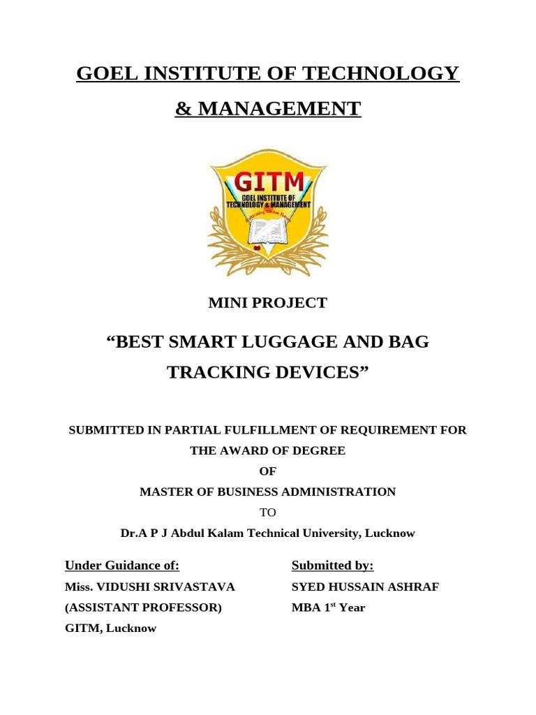 Best Smart Luggage and Bag Tracking Devices | PDF