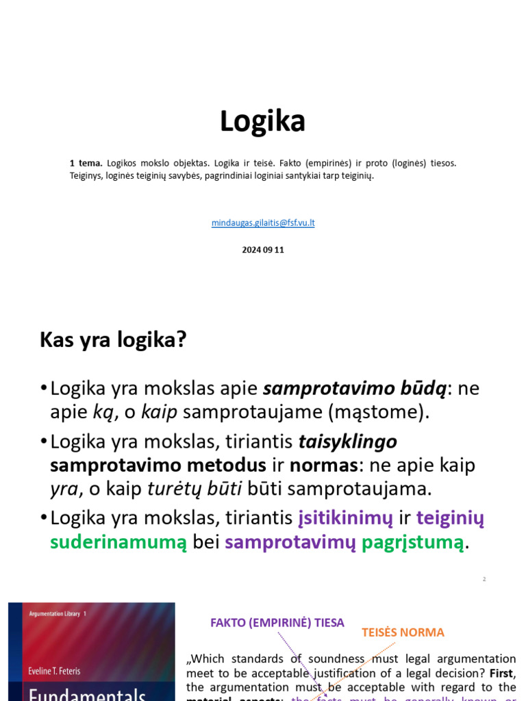 Logika - 1 Tema | PDF