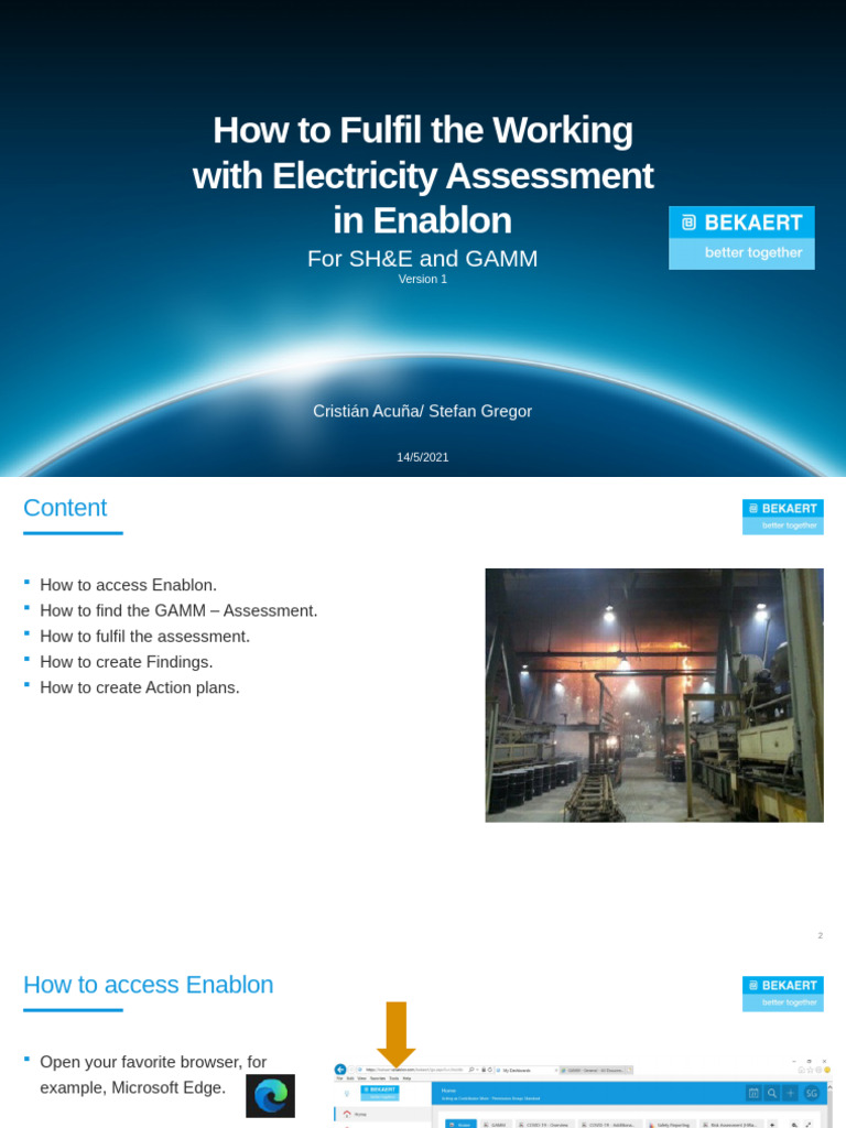 How To Make MX Working With Electricity Assessment in Enablon | PDF ...