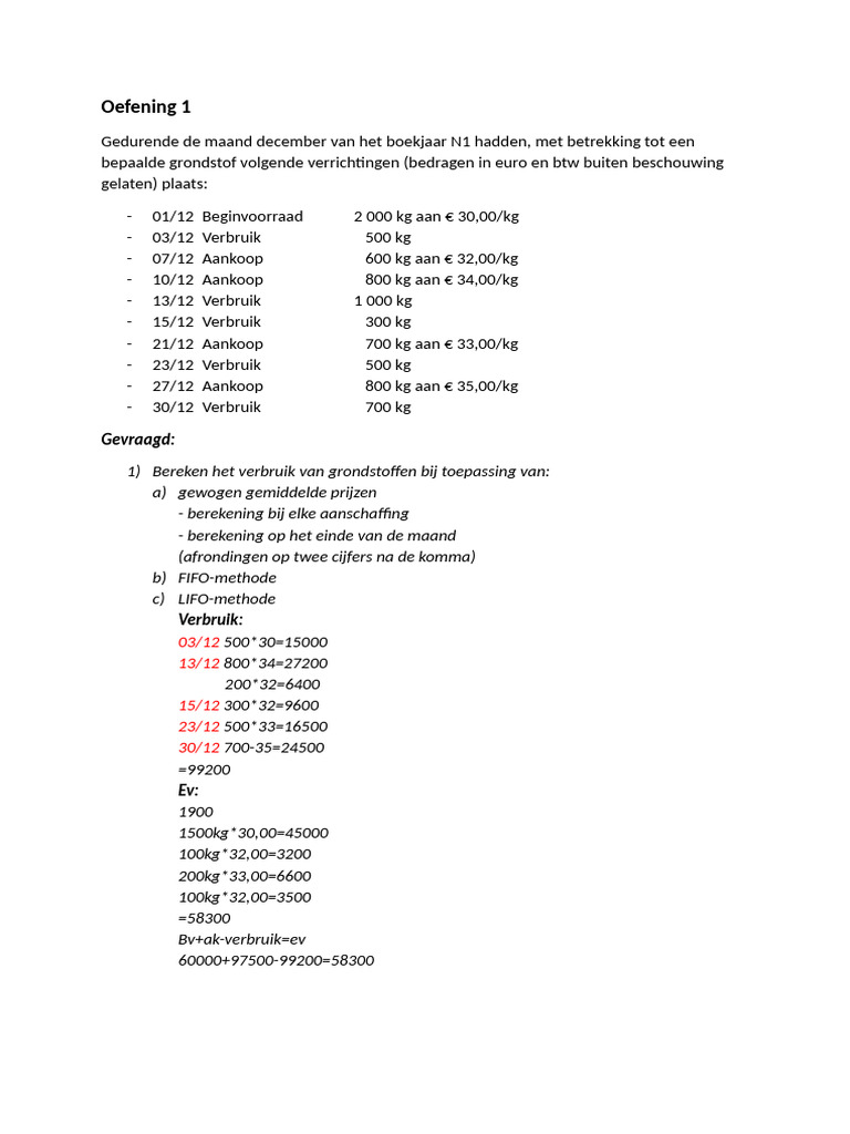 Oefeningen - Docx Hoofdstuk 2 | PDF