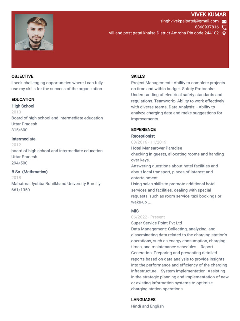 CV - 2024-09-02-Vivek Pal | PDF