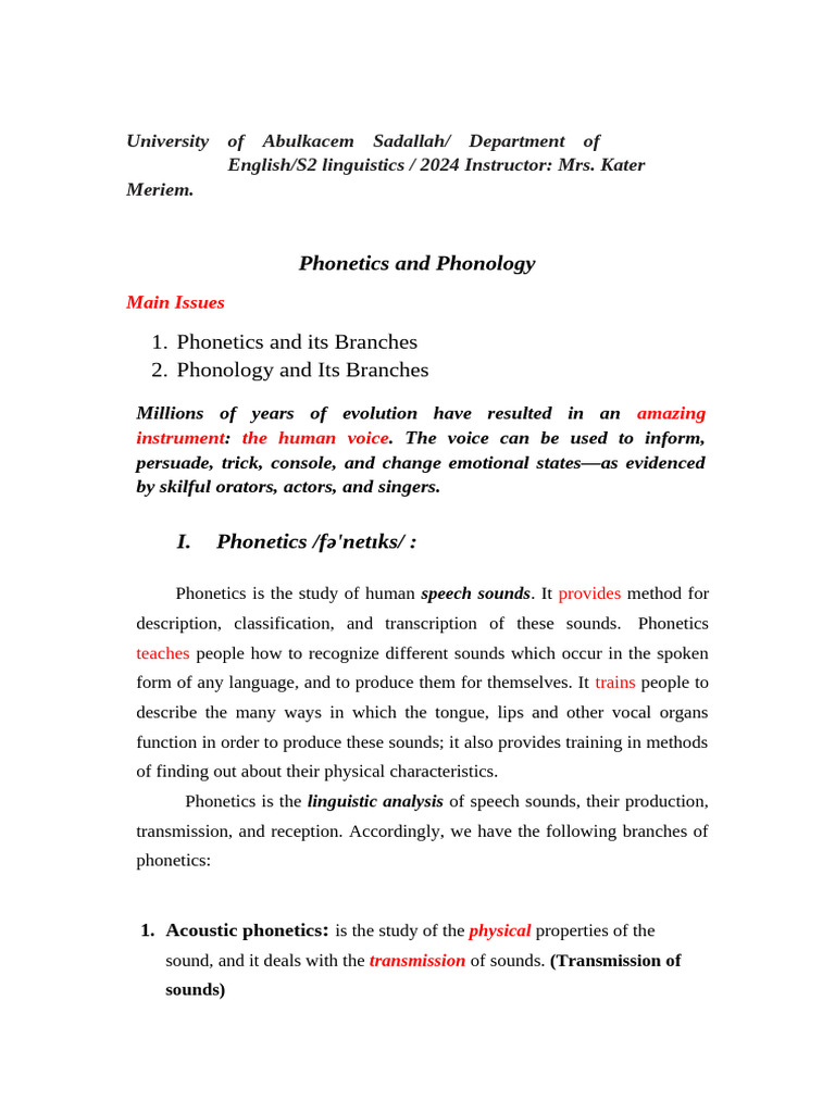 Phonetics and Phonology | PDF