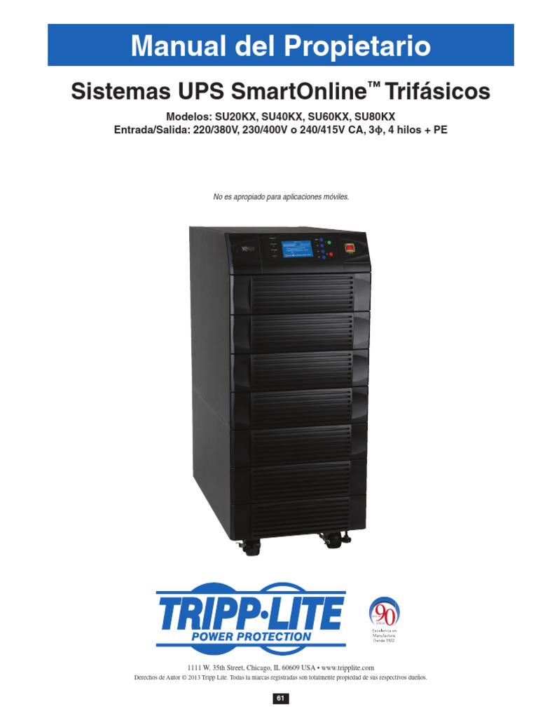 Tripp-Lite SU20KX-Manual en Español | PDF