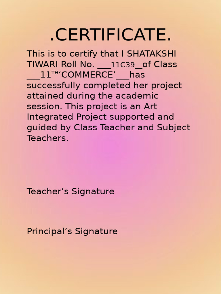 CERTIFICATE | PDF