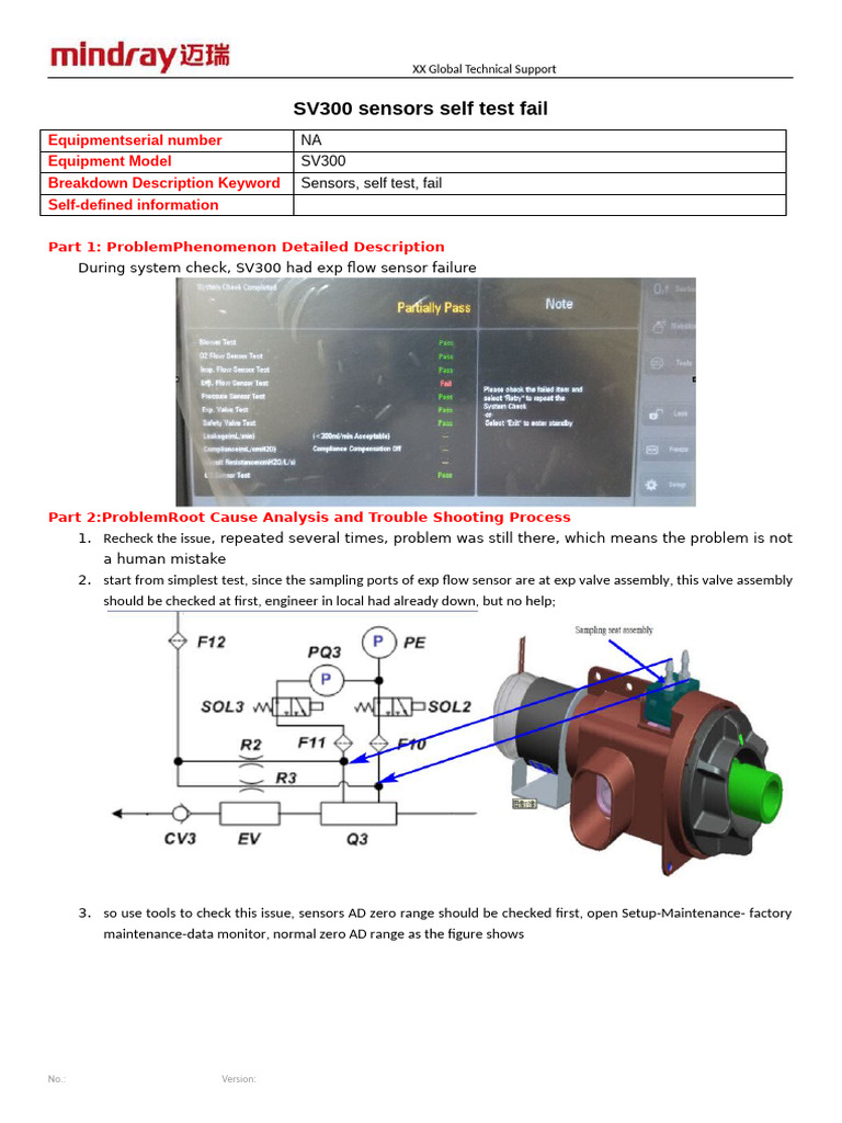 FMZ-19076-SV300 Sensors Self Test Fail | PDF