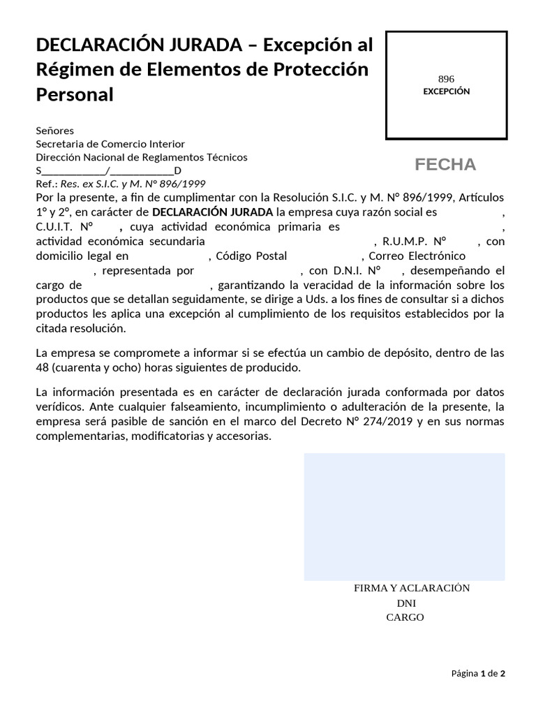 Form 896 Exc Epp | PDF