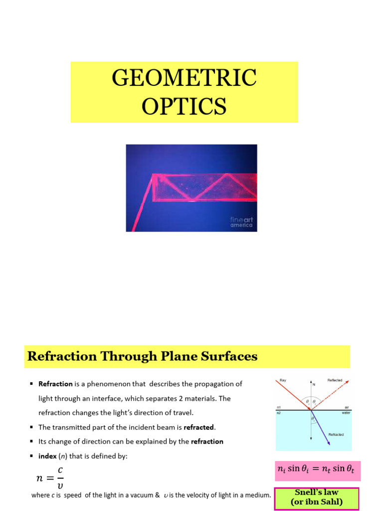 06 - Geometrical Optics-Total Internal Reflection | PDF