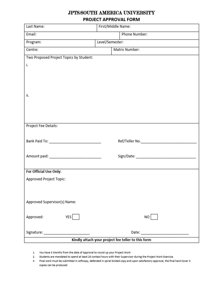 Project Approval Form-1 | PDF
