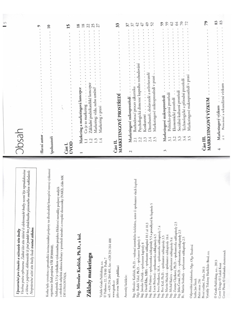 Zaklady Marketingu Strategicky Marketing | PDF