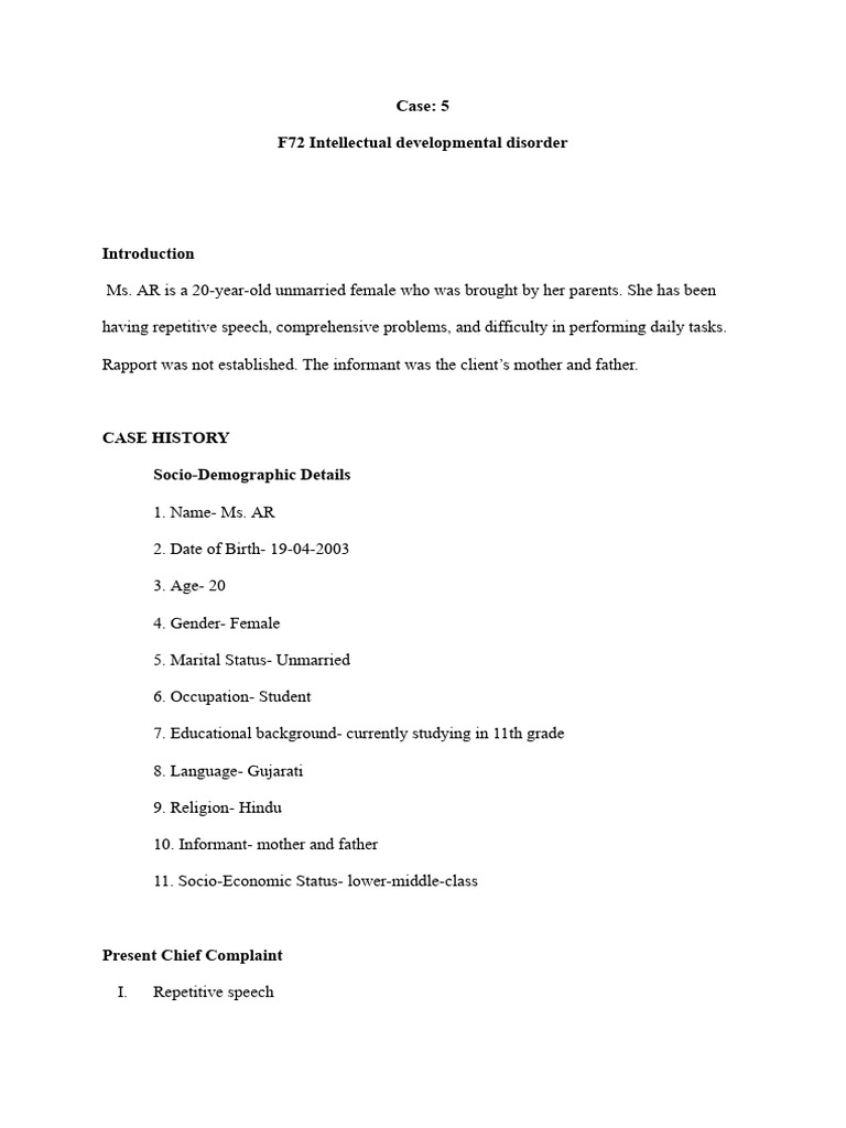 Intelectual Disabilty | PDF