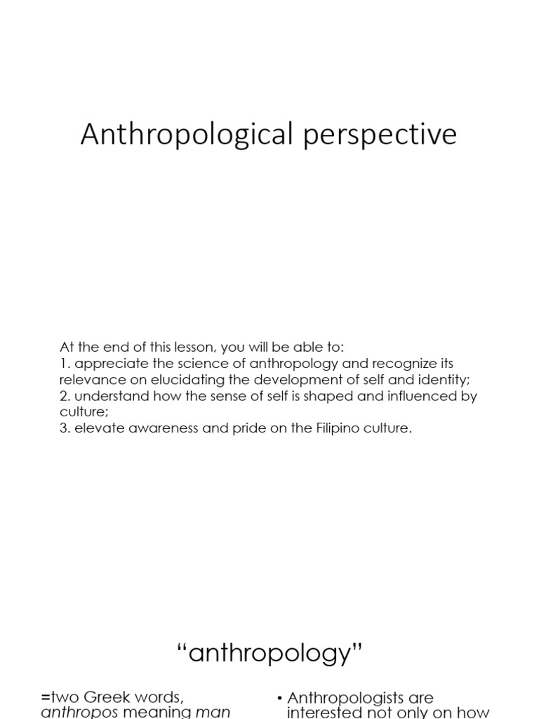 Perspective Anthropological 3 | PDF