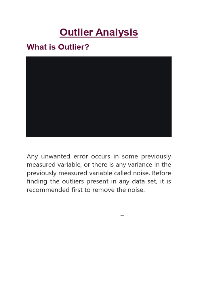 Outlier Analysis | PDF
