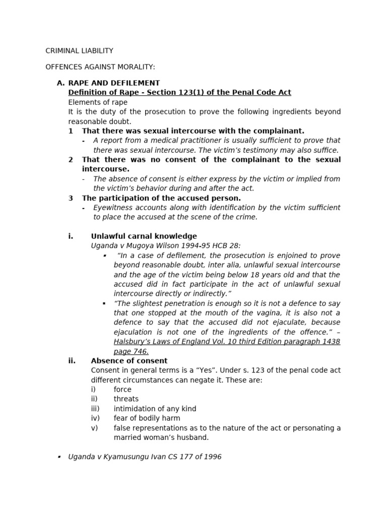 Criminal Liability Notes | PDF | Burglary | Law