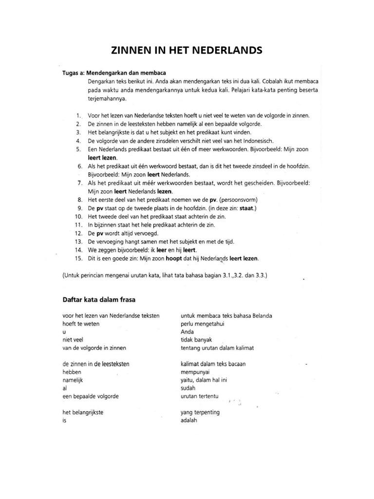 10 Zinnen in Het Nederlands | PDF
