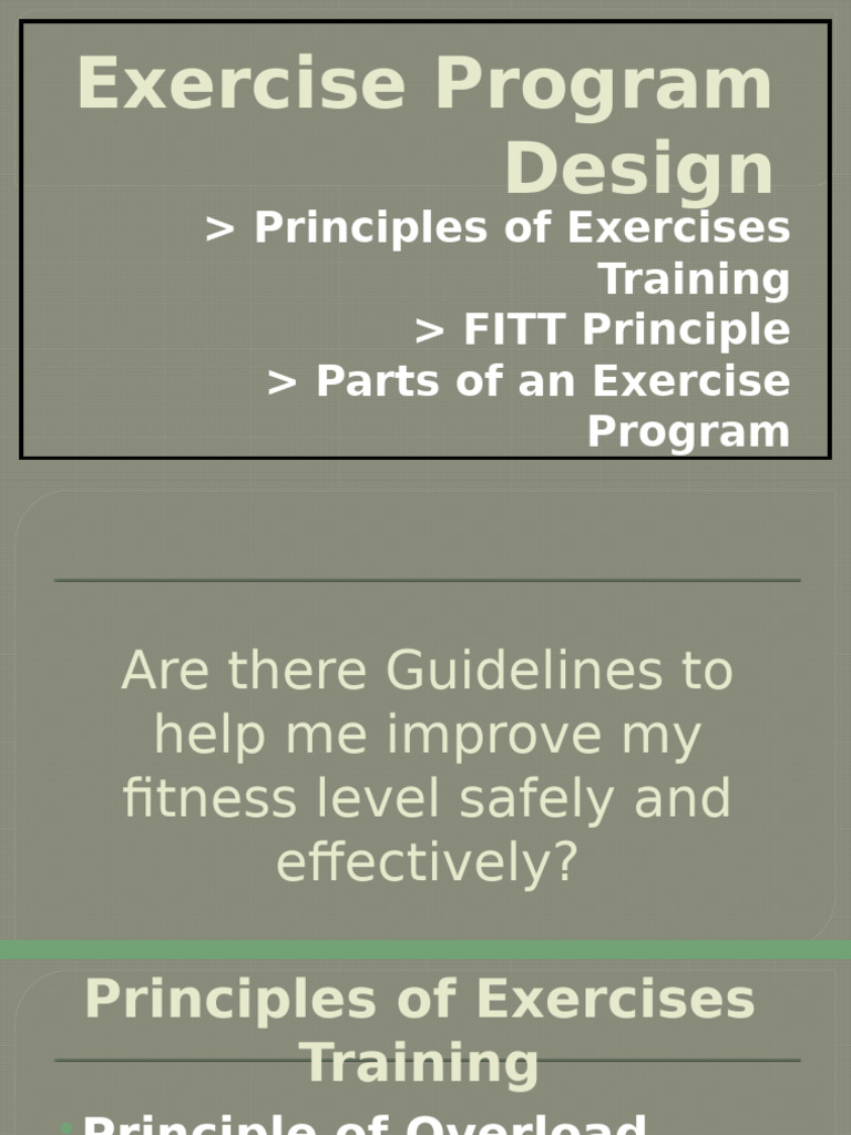 CHAPTER 2 Exercise Program Design | PDF