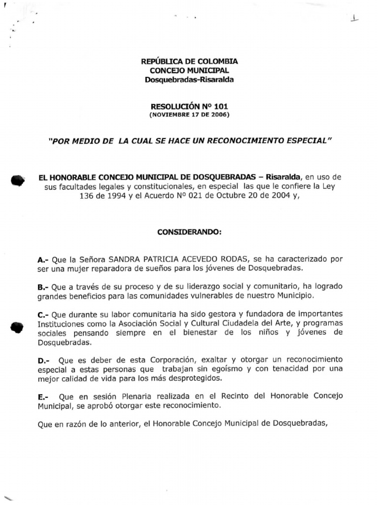 Resolucion N 101 - 259 | PDF