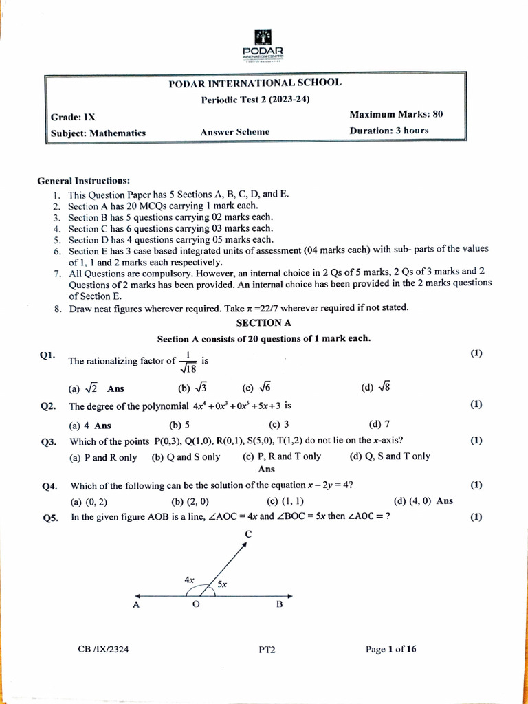2023 BECE Mathematics Exam Paper | PDF | Mathematical Objects ...