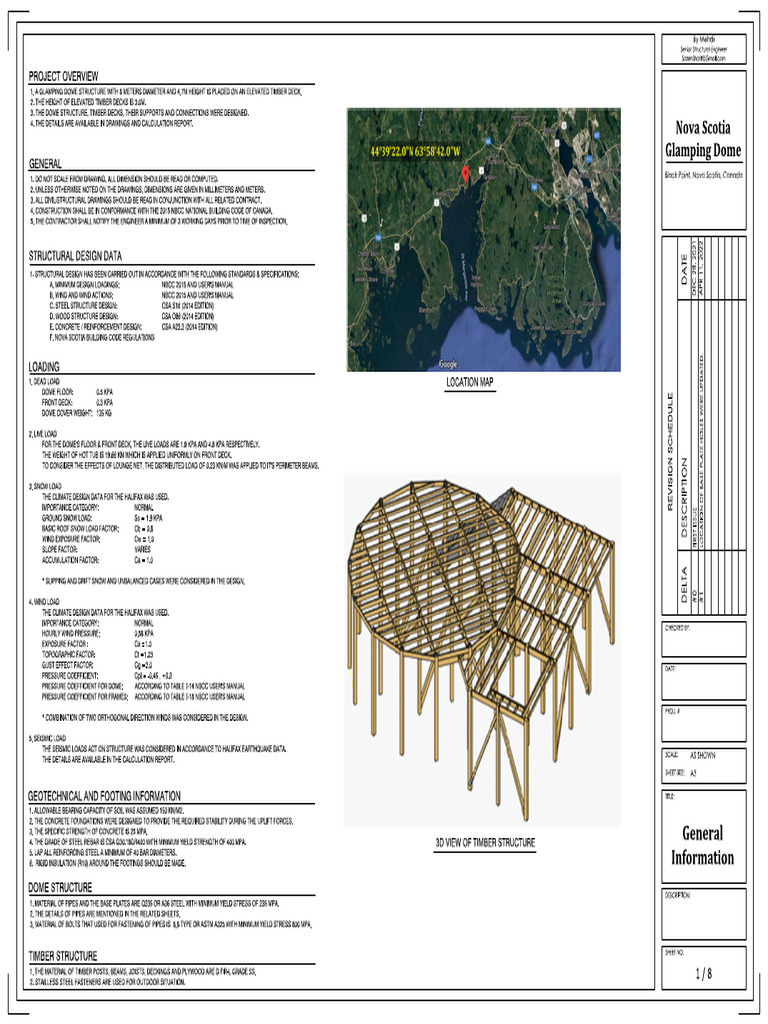 Geodesic Dome Project - NS - Structural Drawings | PDF