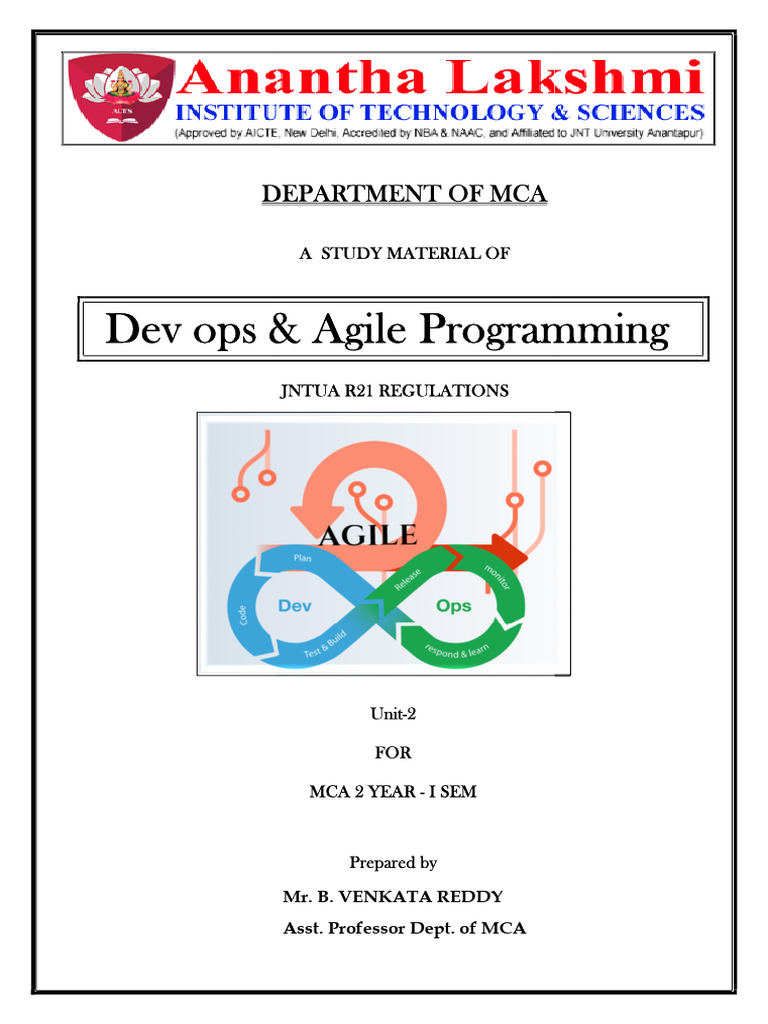 Devops And Agile Programming Unit 2 Pdf Version Control Computing
