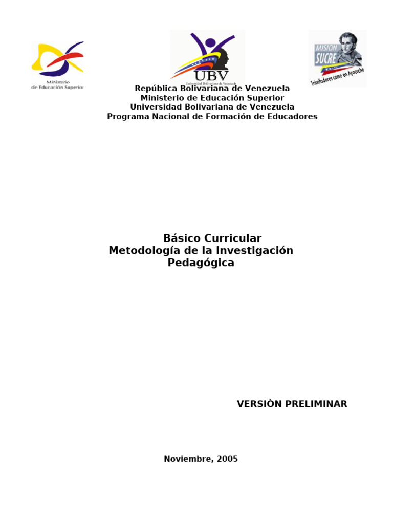 B.C. Metodología de La Inv Pedagogica | PDF