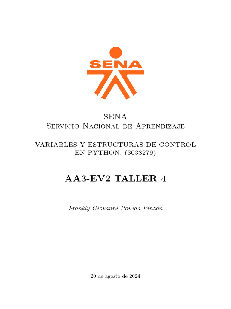 AA3-EV2 Taller 4 | PDF