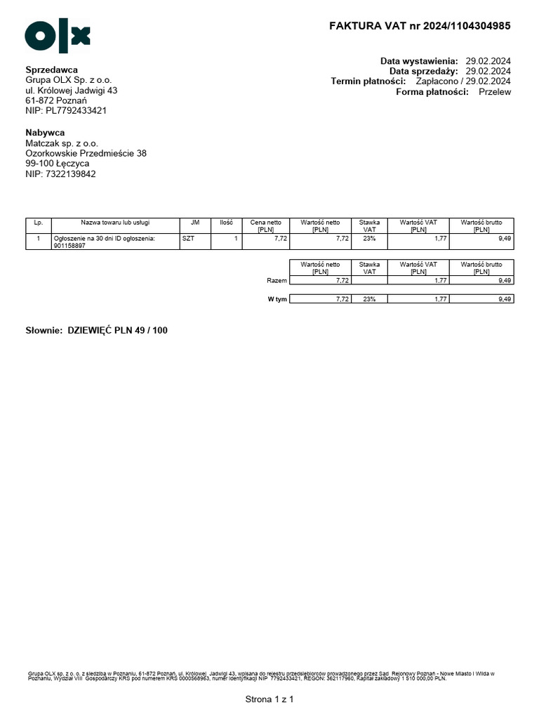 Invoice 2024 1104304985 | PDF