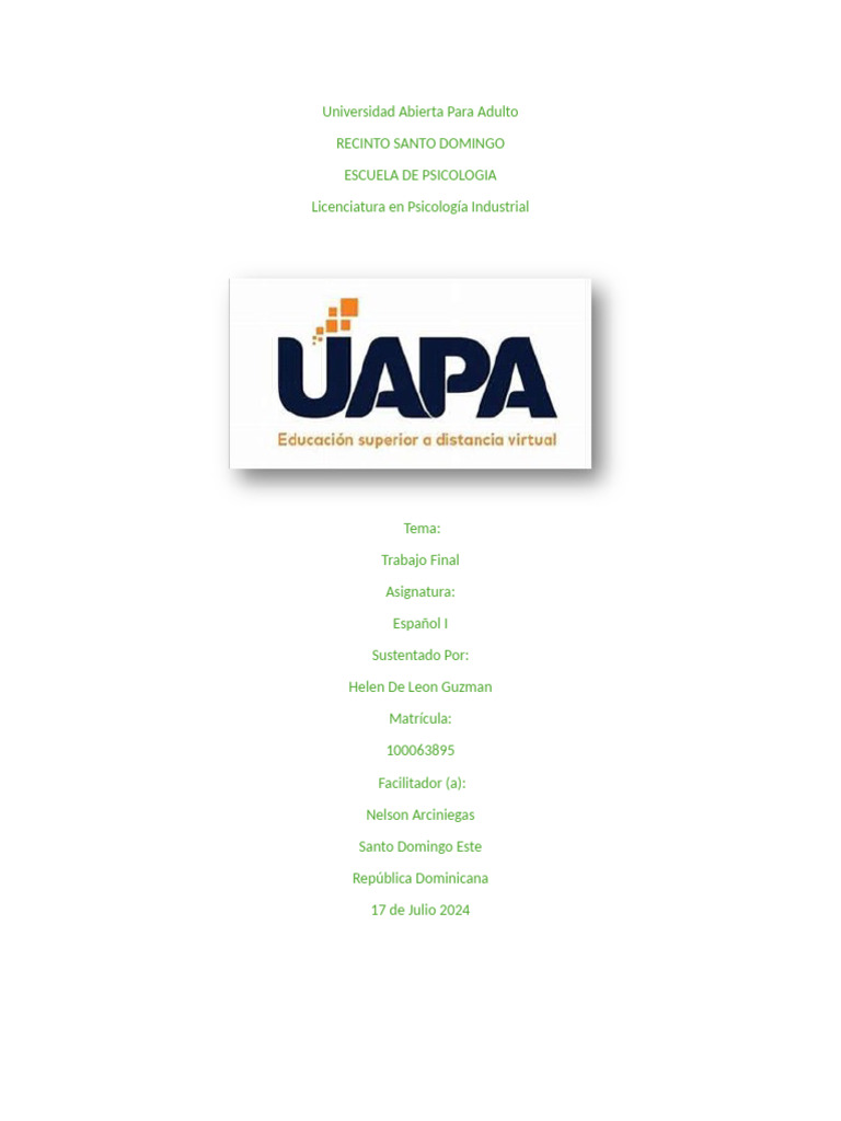 Trabajo Final Helen de Leon 1.0 | PDF
