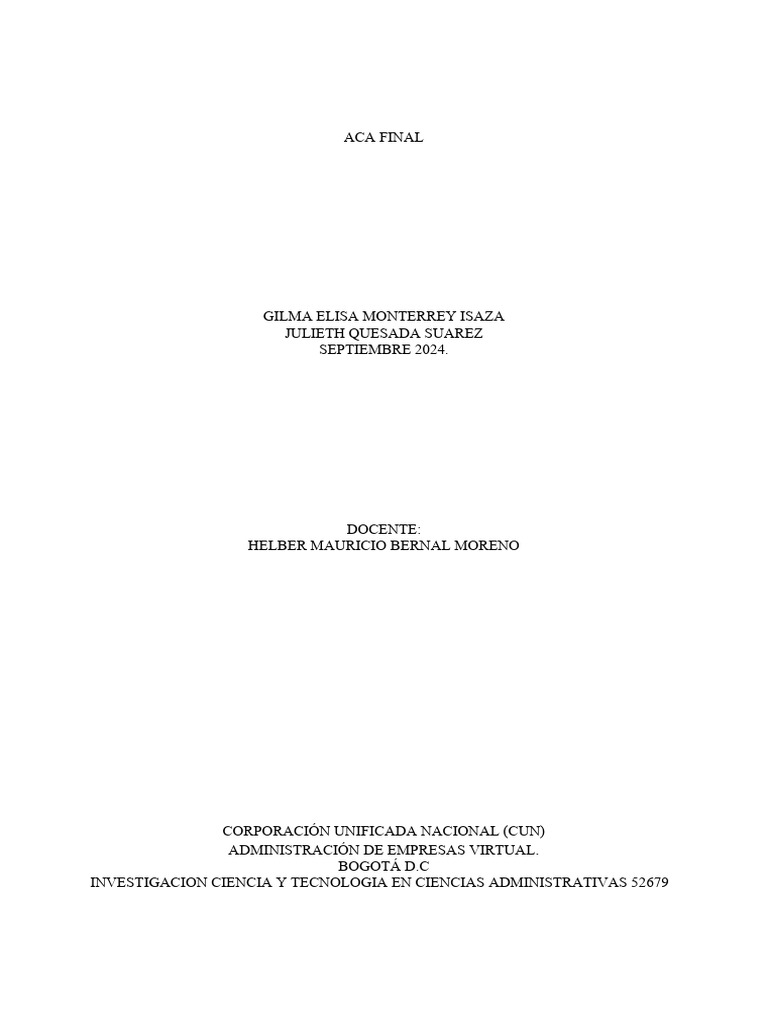 Aca Final Julieth y Gilma | PDF