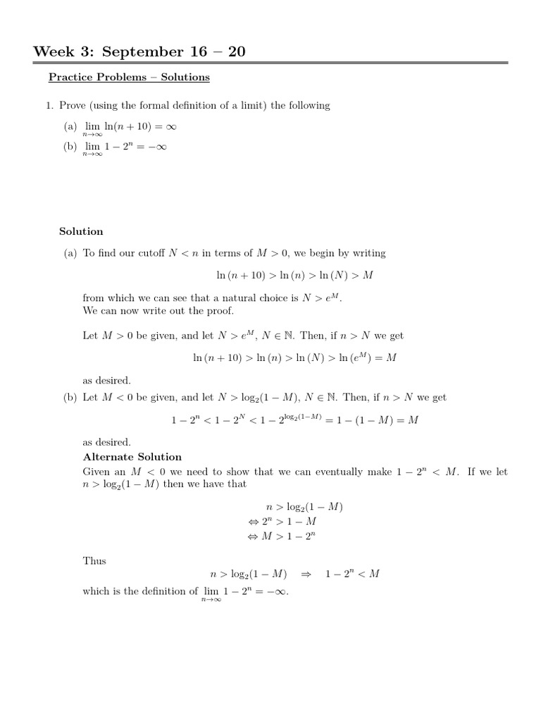 Solutions To Practice Problems 3 | PDF