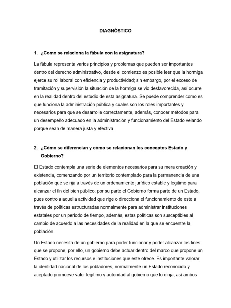 Preguntas Diagnostico Adm 2 4 | PDF