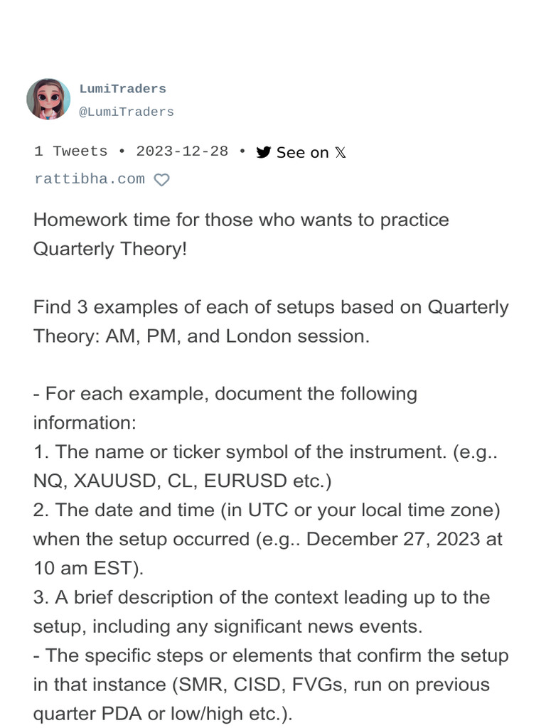 Homework - Time - For - Those - Thread - by - Lumitraders - Dec 28, 23 ...