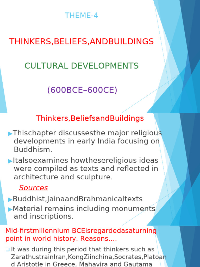 Thinkers Beliefs and Buildings (Cultural Development) 2d | PDF