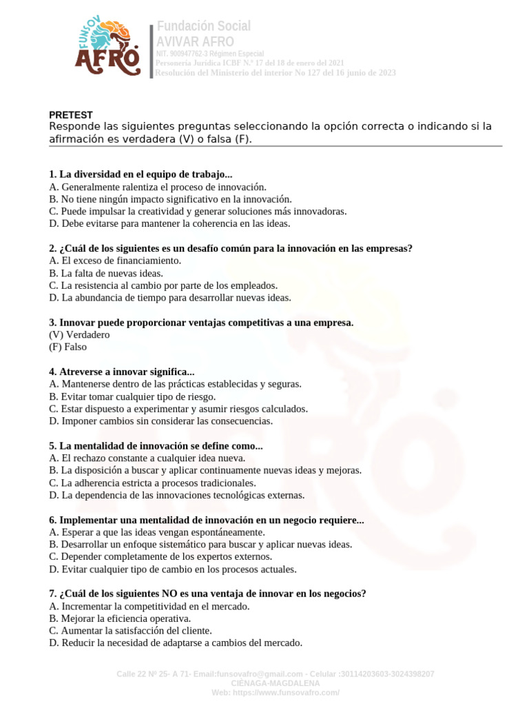 Examen Pretest | PDF