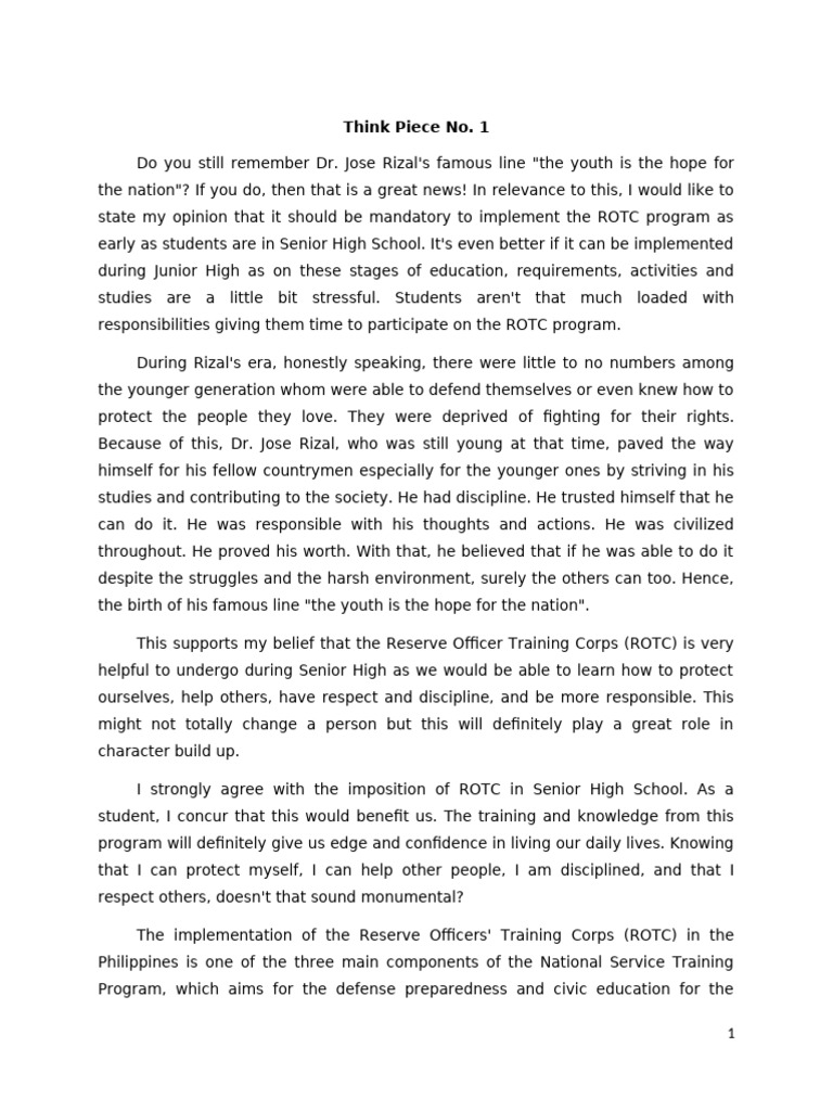 Group 10 Thinkpiece-1 | PDF