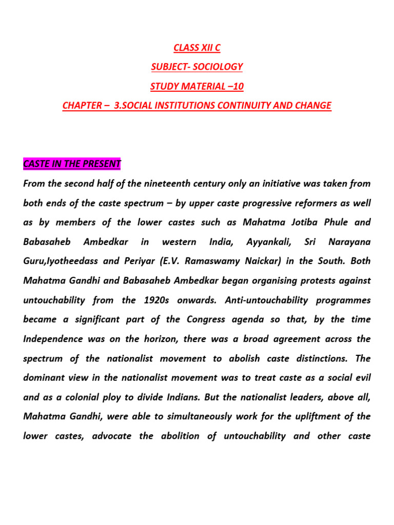 CLASS XII C Study Material 10 | PDF