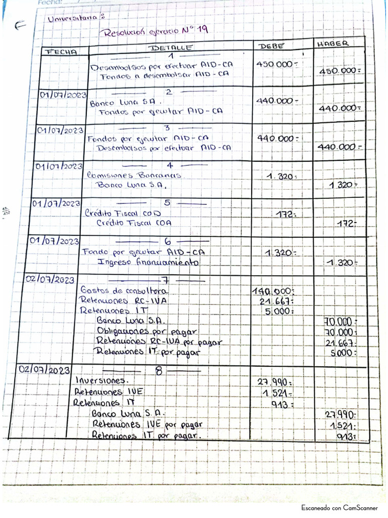 Resolución Ejercicio N 19 | PDF