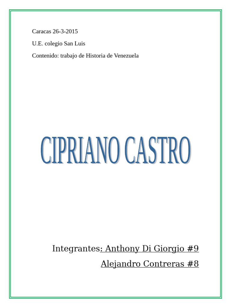 Ciprano Castro | PDF