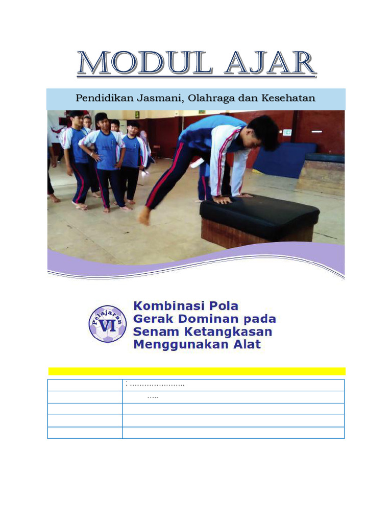 Pelajaran VI Kombinasi Pola Gerak Dominan Pada Senam Ketangkasan ...