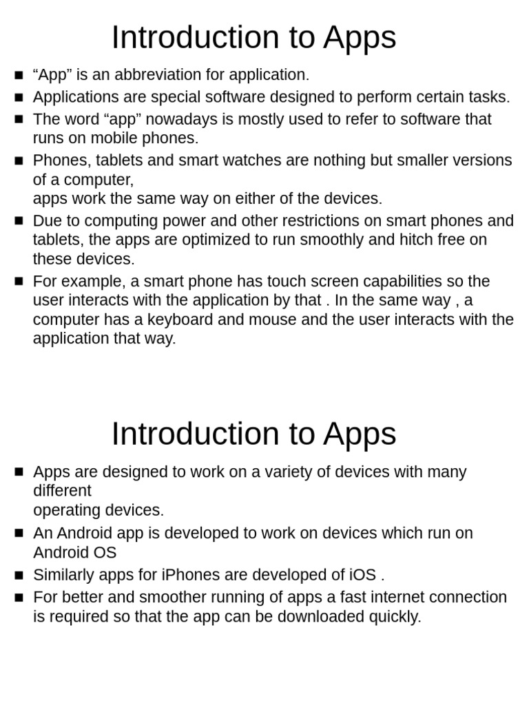 Introduction To Apps Adithya 8B - 1 | PDF