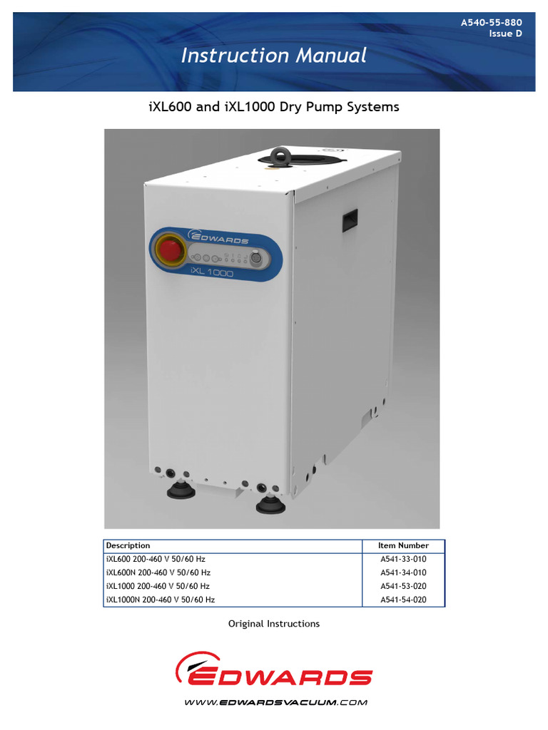 iXL600 & iXL1000 Pump Manual | PDF | Capacitor | Ceramics