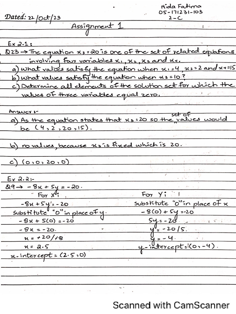 Math Assignment | PDF