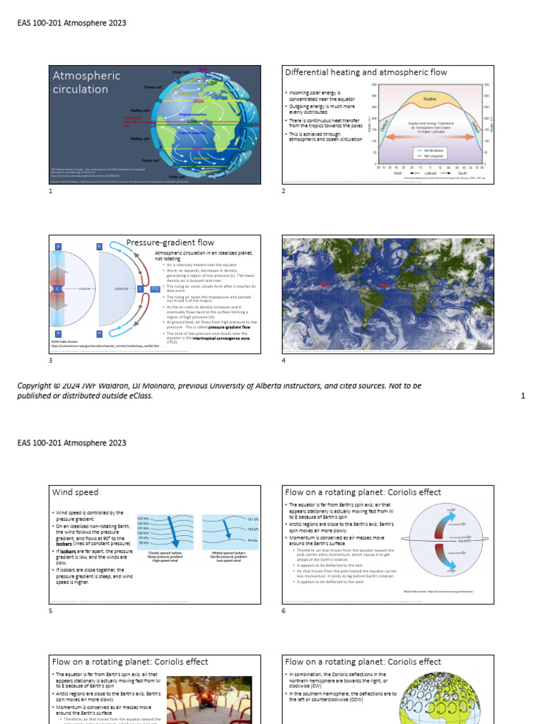 05 - EAS100-201 Atmosphere II Circ 20240916x4 | PDF | Atmospheric Circulation | Wound