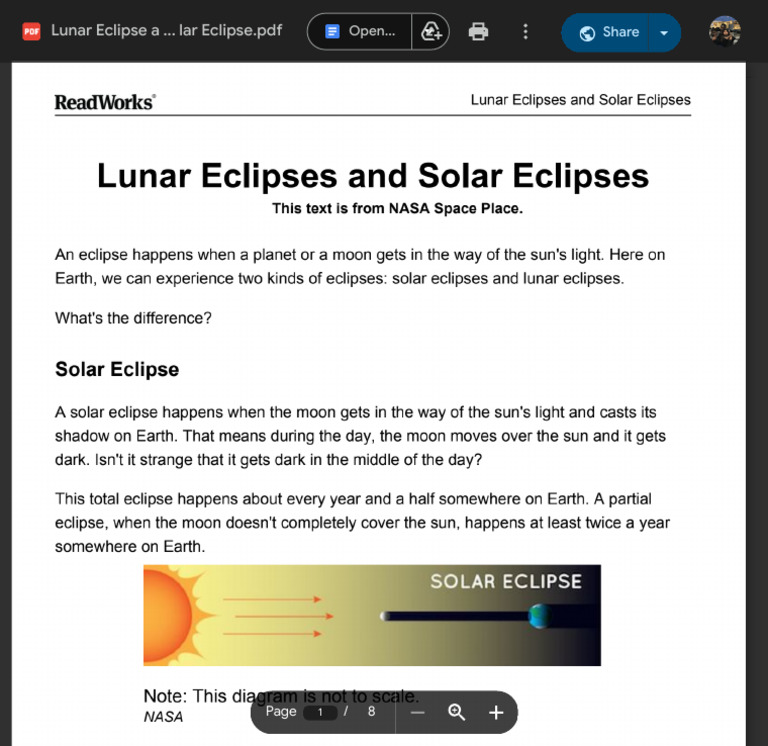 Lunar Eclipse and Solar Eclipse - PDF - Google Drive | PDF