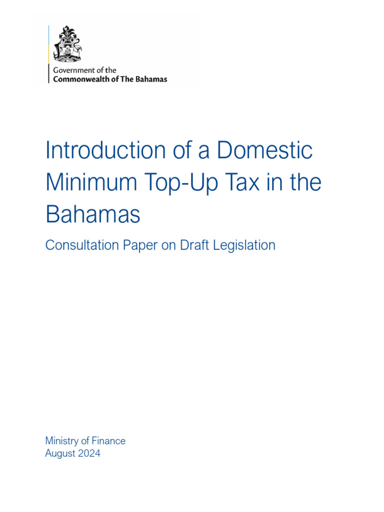 Introduction of A Domestic Minimum Top Up Tax in The Bahamas | PDF
