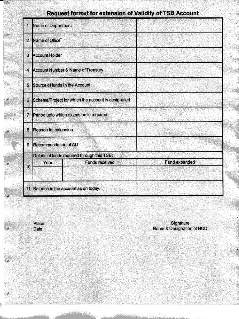 Extension of Validity TSB | PDF