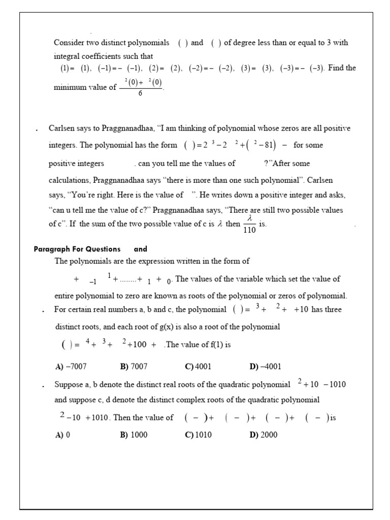 Binomial Therom And Polynomial Pdf